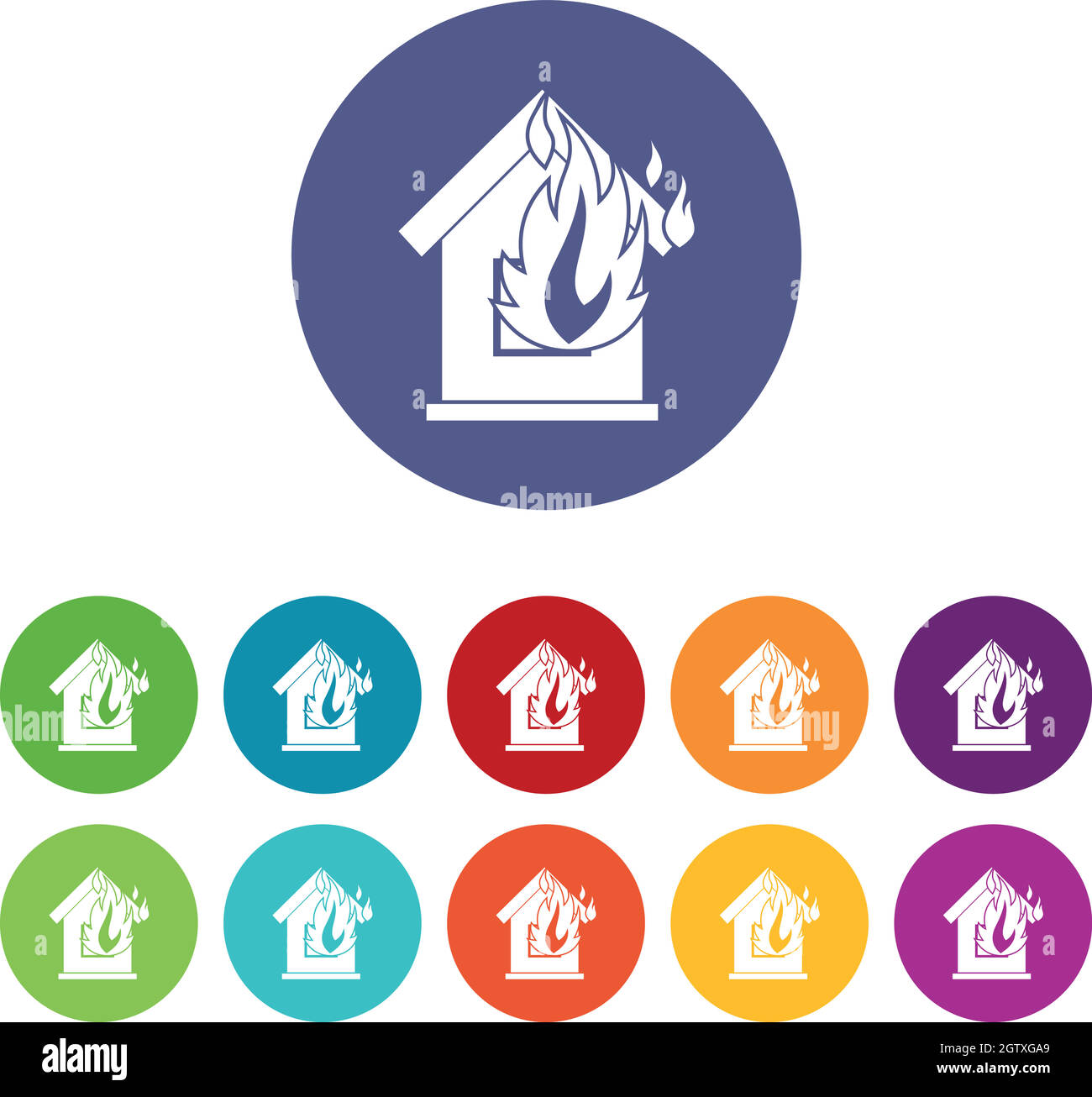 Preventing fire set icons Stock Vector Image & Art - Alamy
