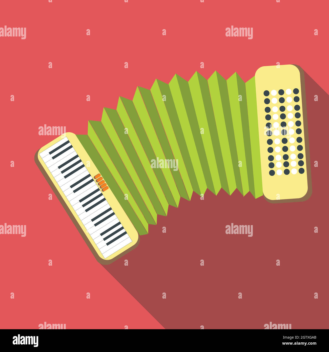 Accordion line icon instrument Stock Vector Images - Alamy