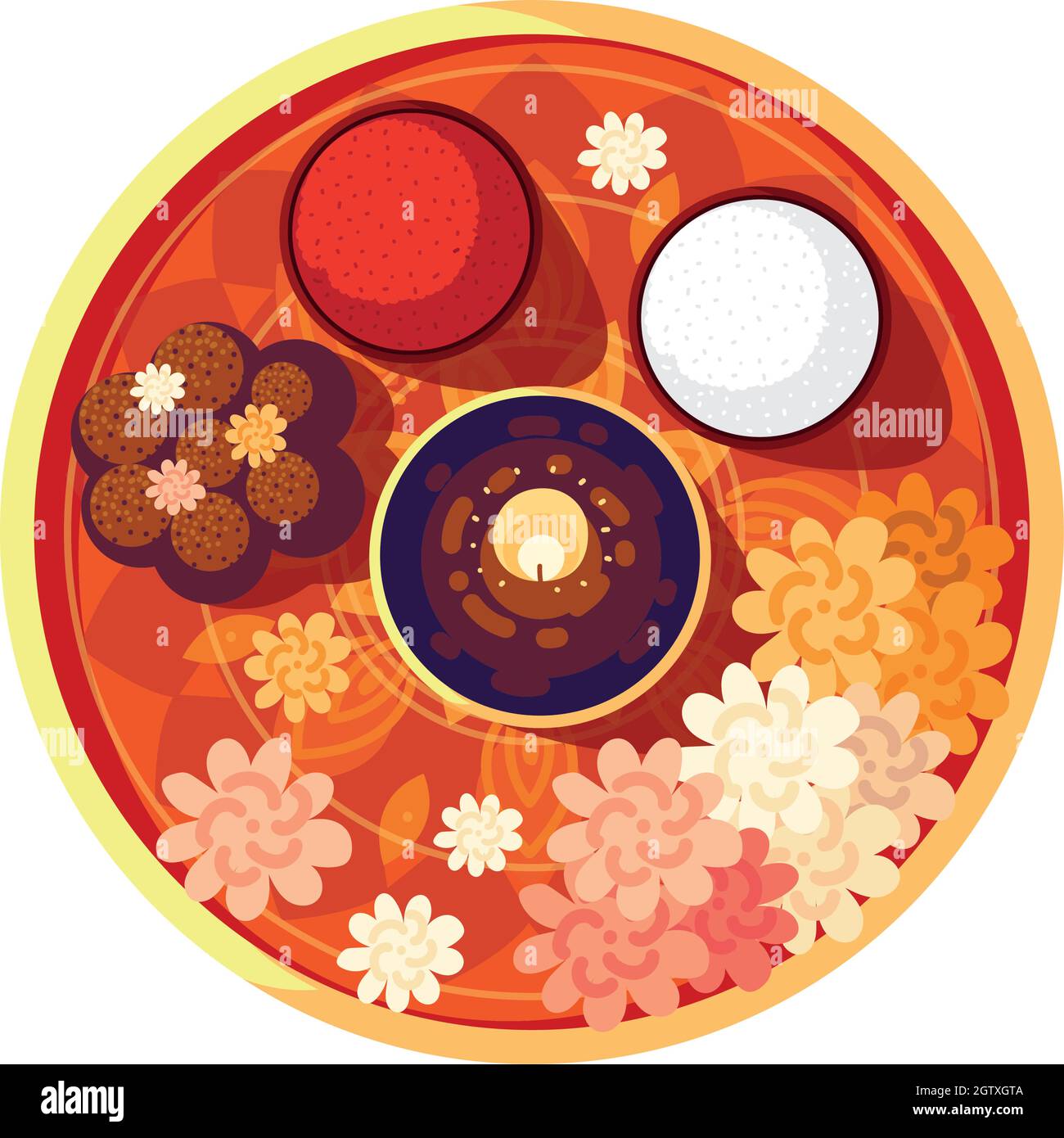 Colorful indian spices Stock Vector Images - Alamy