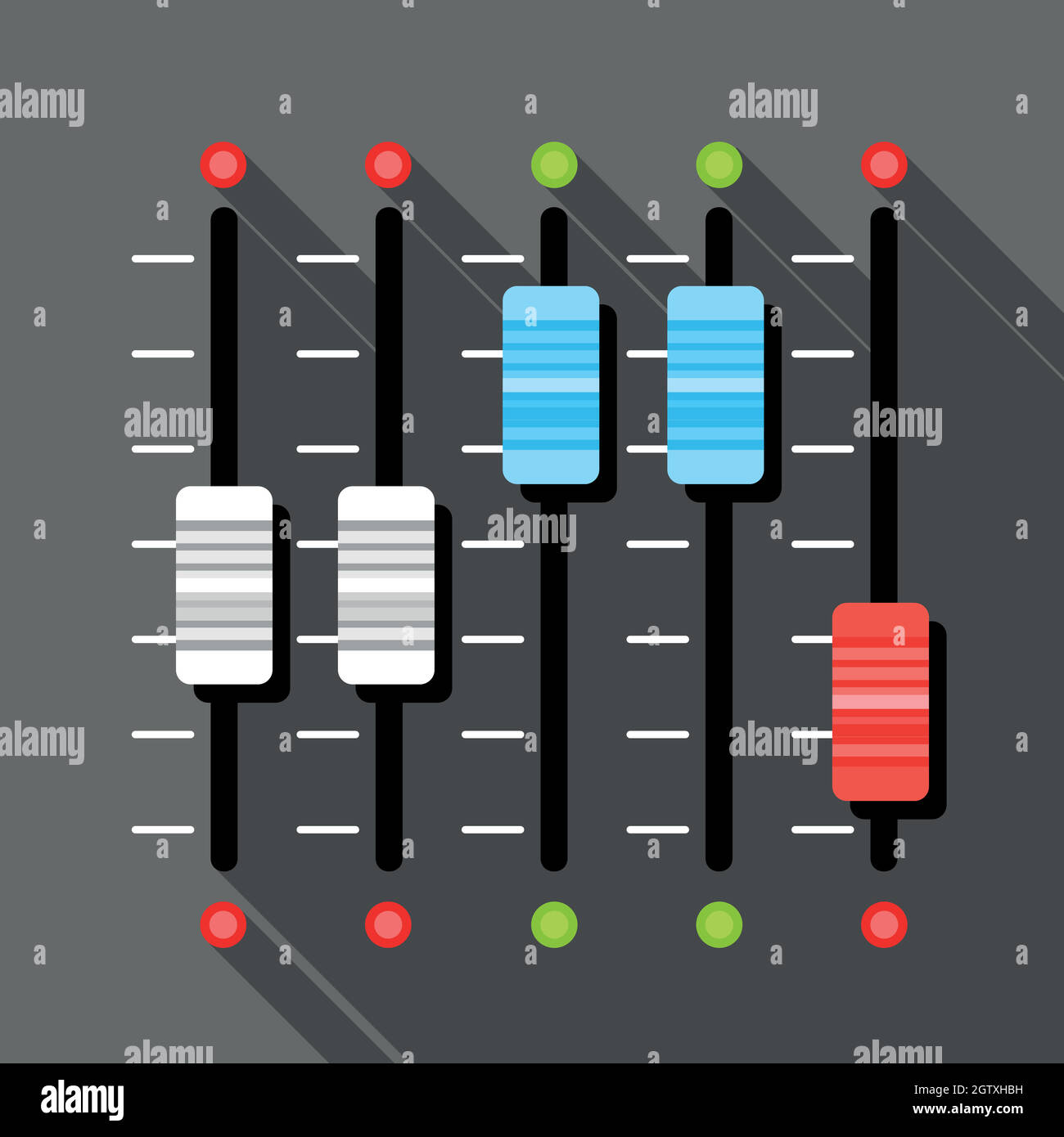 Sound fader board white background hi-res stock photography and images ...