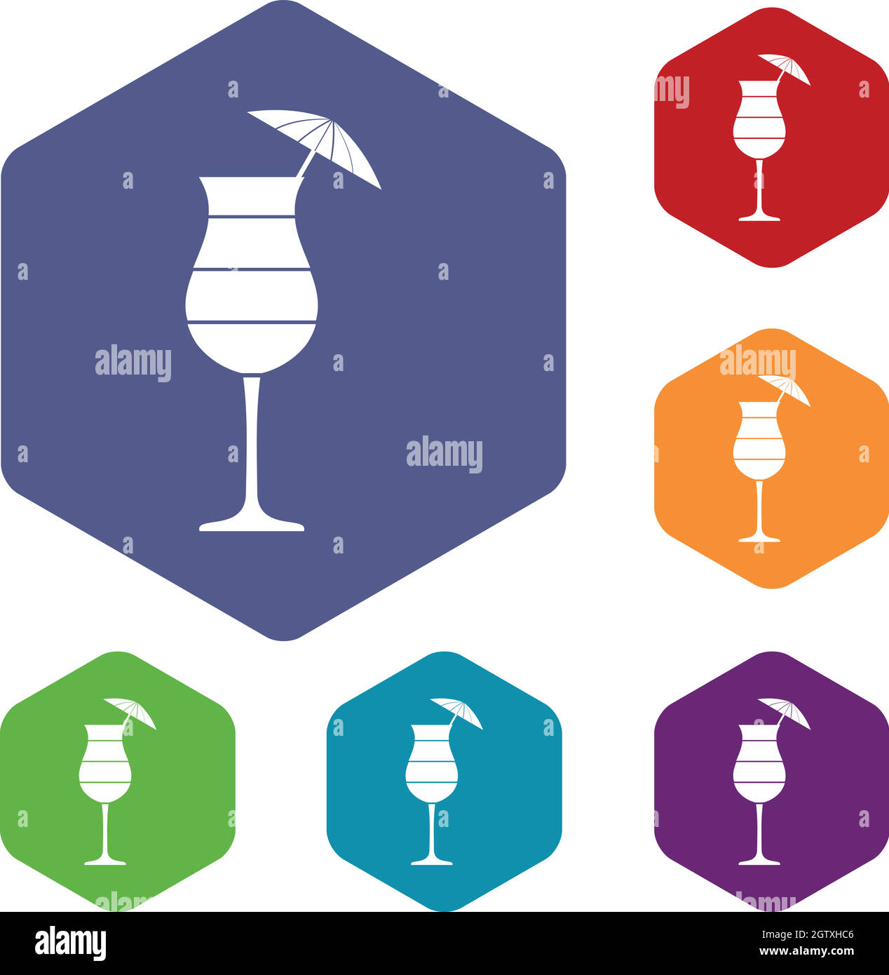 Drink umbrella isolated Stock Vector Images - Alamy