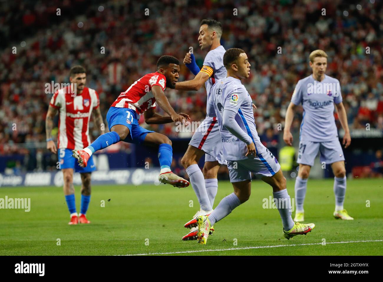 Thomas Lemar of Atletico de Madrid during the La Liga match between ...