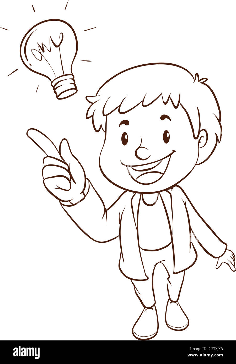 Simple sketch scientist Cut Out Stock Images & Pictures - Alamy