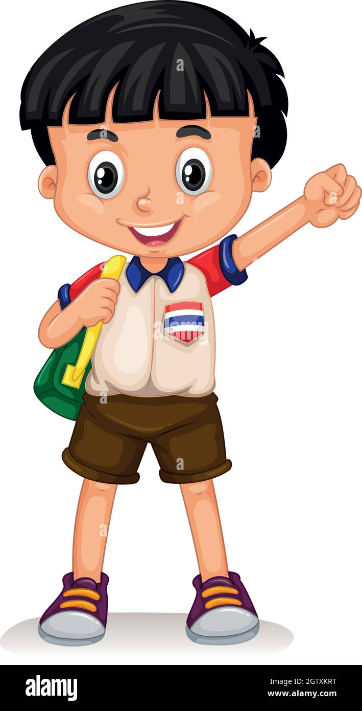 Thai school children Stock Vector Images - Alamy