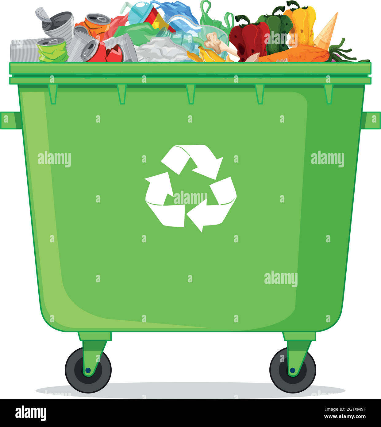 Recycle bin illustration vector hi-res stock photography and images - Alamy
