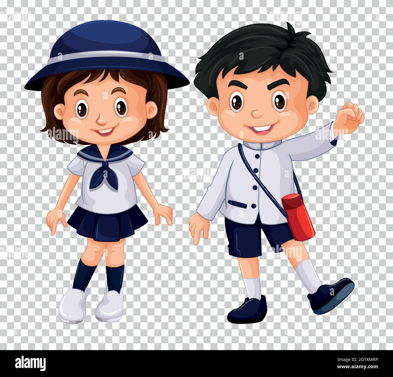 Boy And Girl In School Uniform Clip Art at Don Harris blog