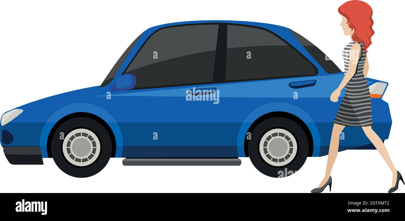 Woman standing side on Stock Vector Images - Alamy