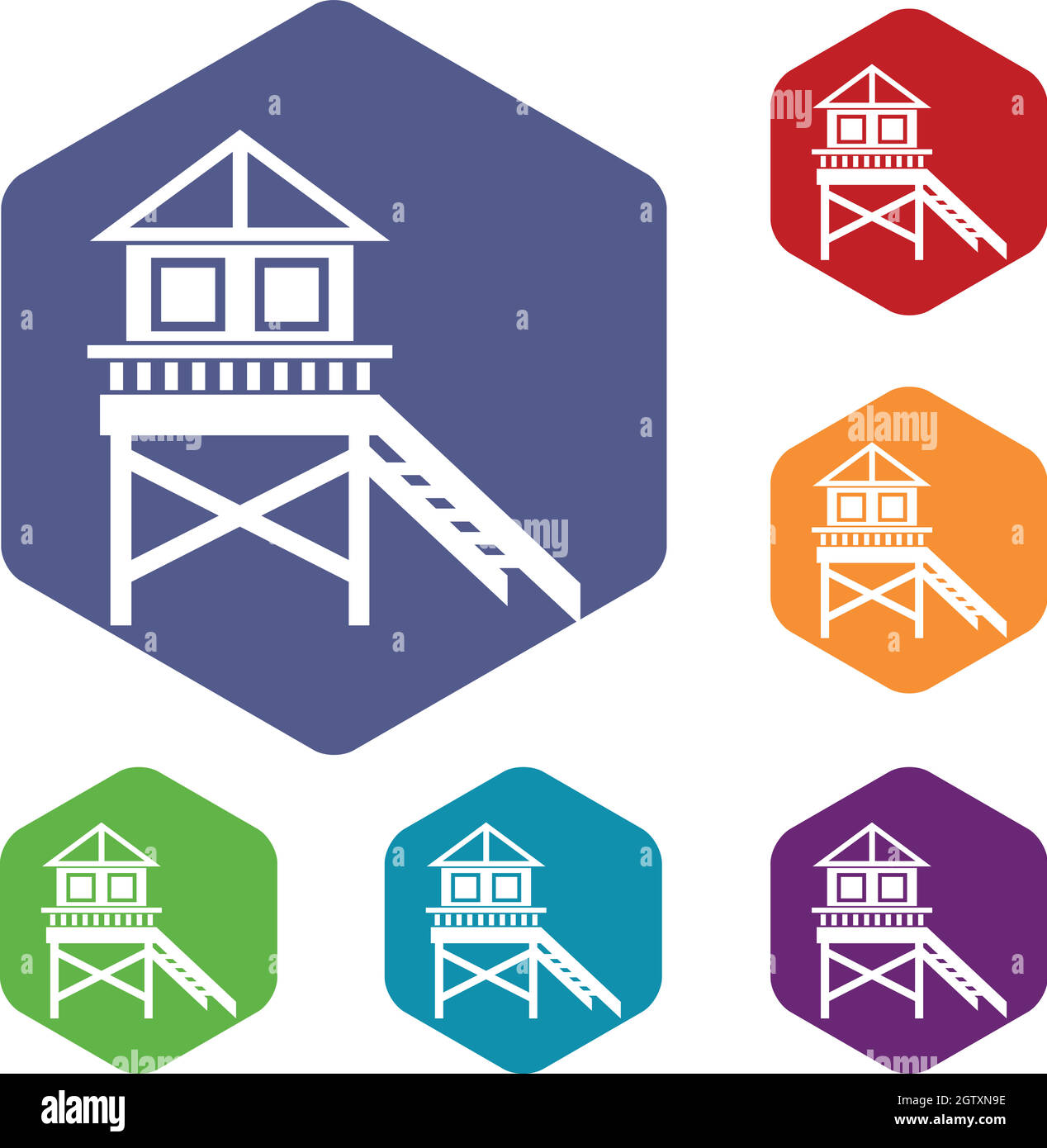 House roof icons set Stock Vector Images - Alamy