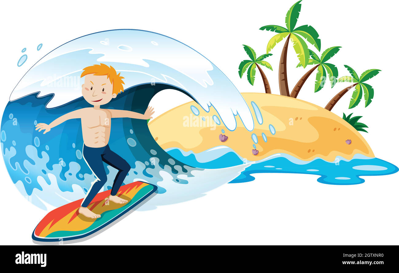 Surfer drawing Cut Out Stock Images & Pictures - Alamy