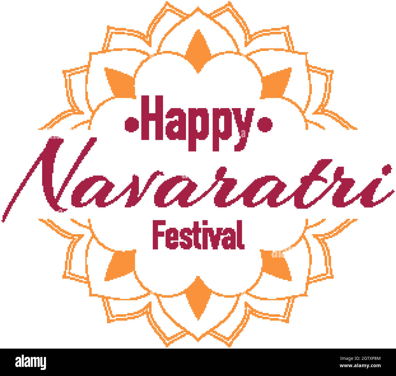 Poster design for Navaratri with mandala pattern Stock Vector Image ...