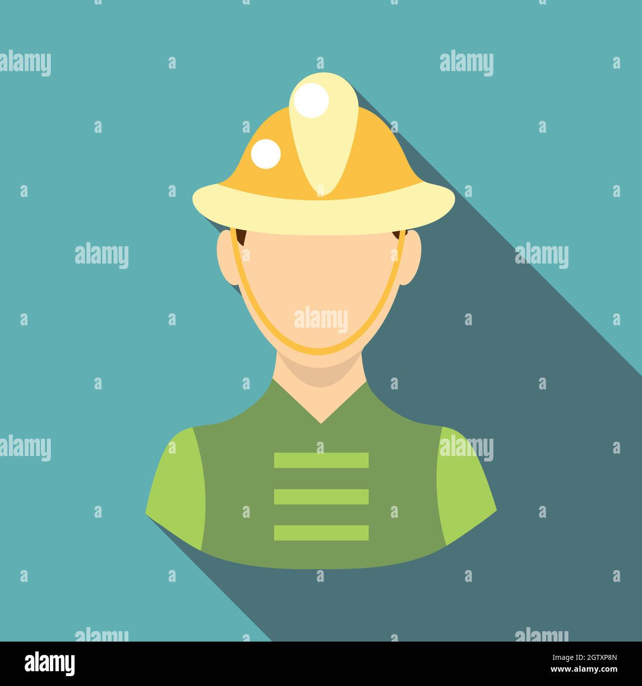 Firefighter icon, flat style Stock Vector Image & Art - Alamy