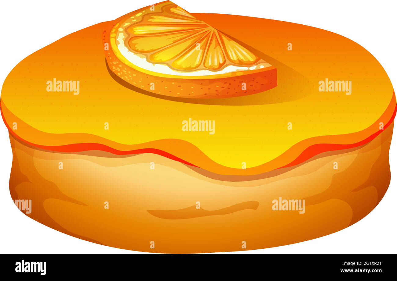 Doughnut with orange frosting Stock Vector Image & Art - Alamy