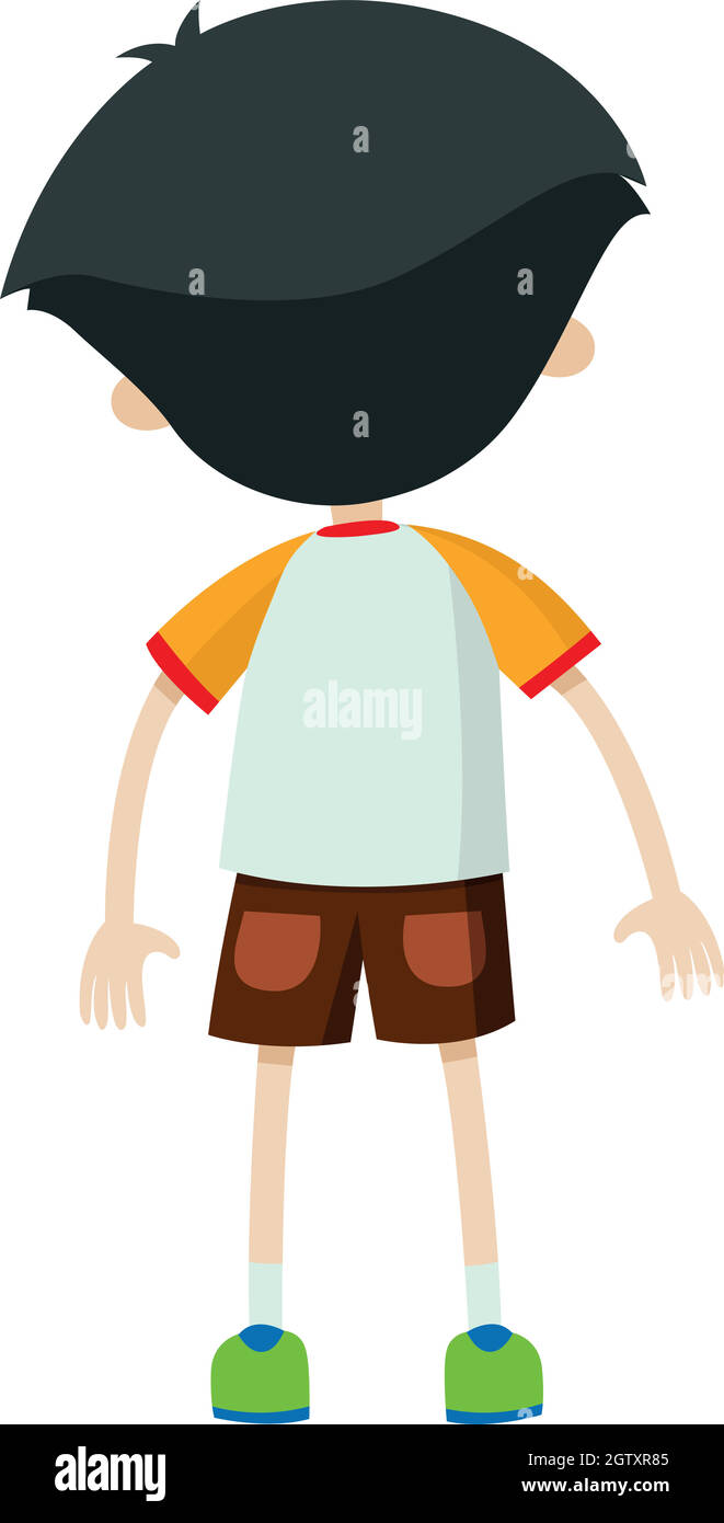 Back of a little boy Stock Vector Image & Art - Alamy