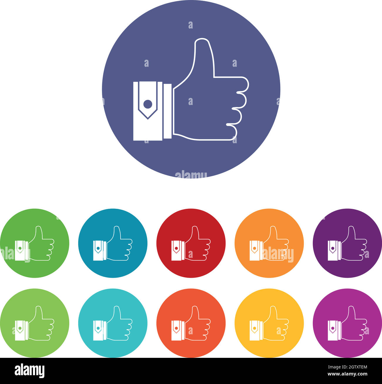 Thumbs up set icons Stock Vector Image & Art - Alamy