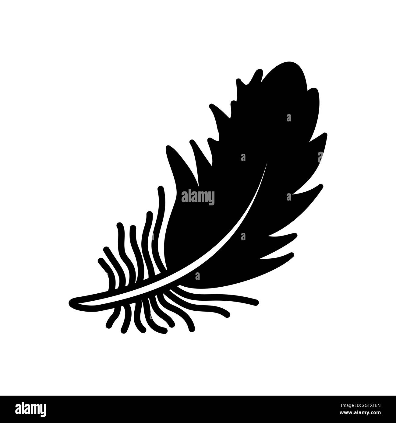 Feather vector Black and White Stock Photos & Images - Alamy