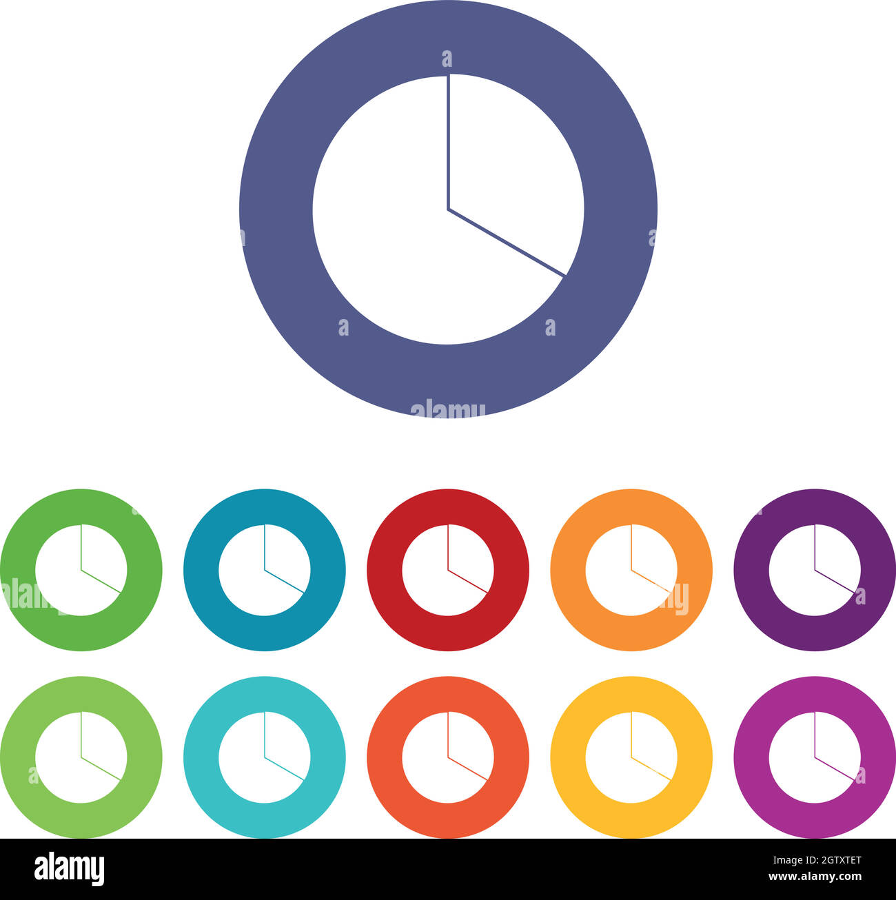 Circle chart infographic set icons Stock Vector Image & Art - Alamy
