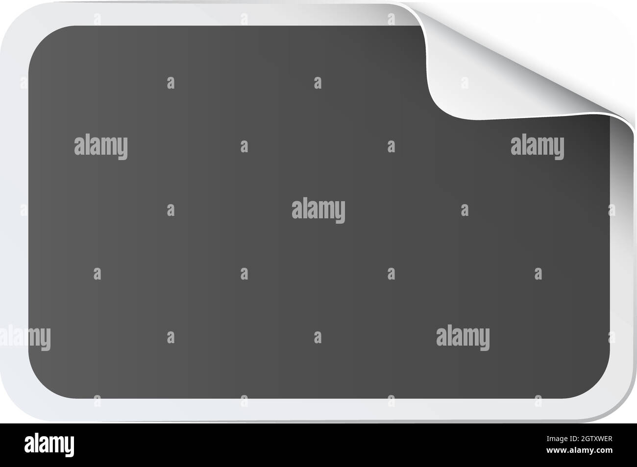 Gray square sticker on white Stock Vector Image & Art - Alamy