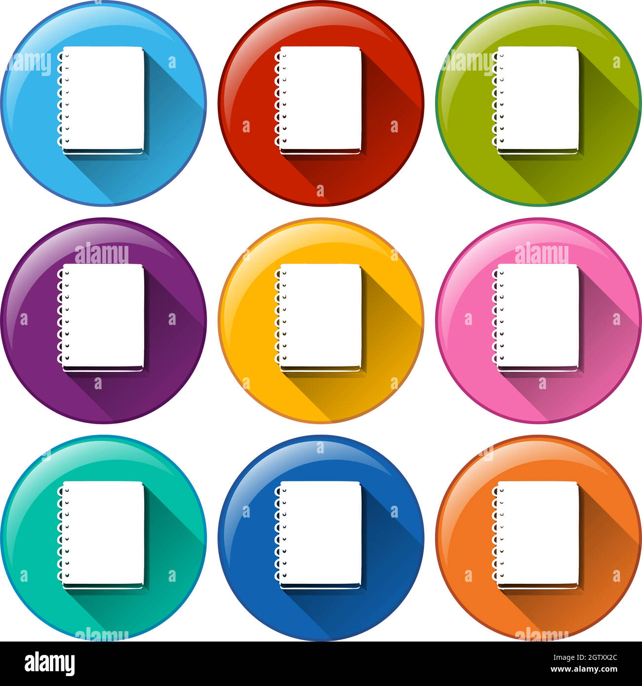 Communication notebook icons Stock Vector Image & Art - Alamy