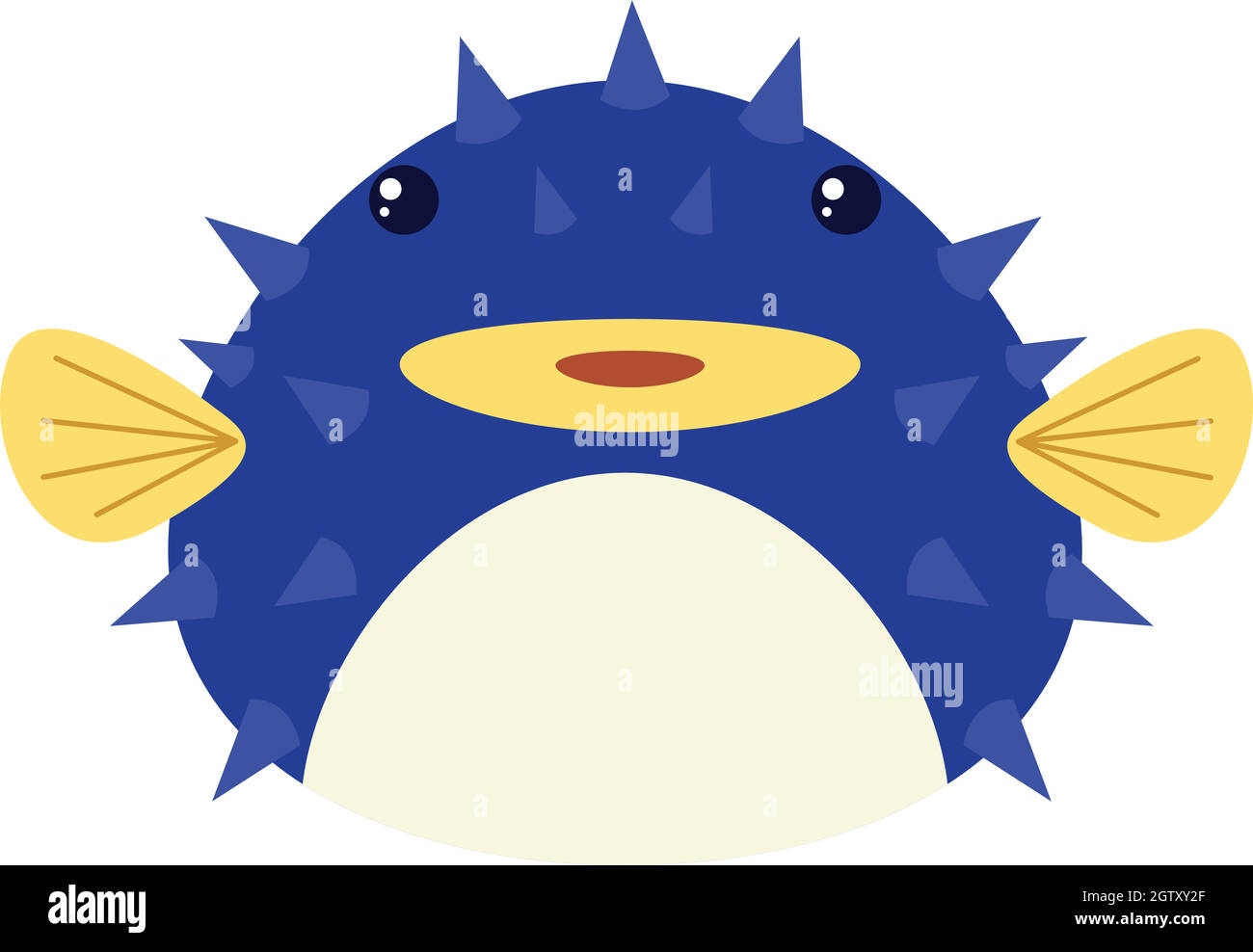 Tropical blue fish on Stock Vector Images - Alamy