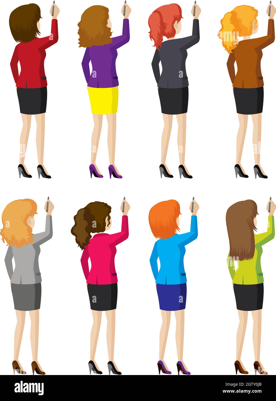 Women draw Stock Vector Images - Alamy