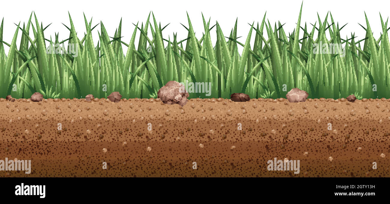 Seamless background with grass on the ground Stock Vector Image & Art ...