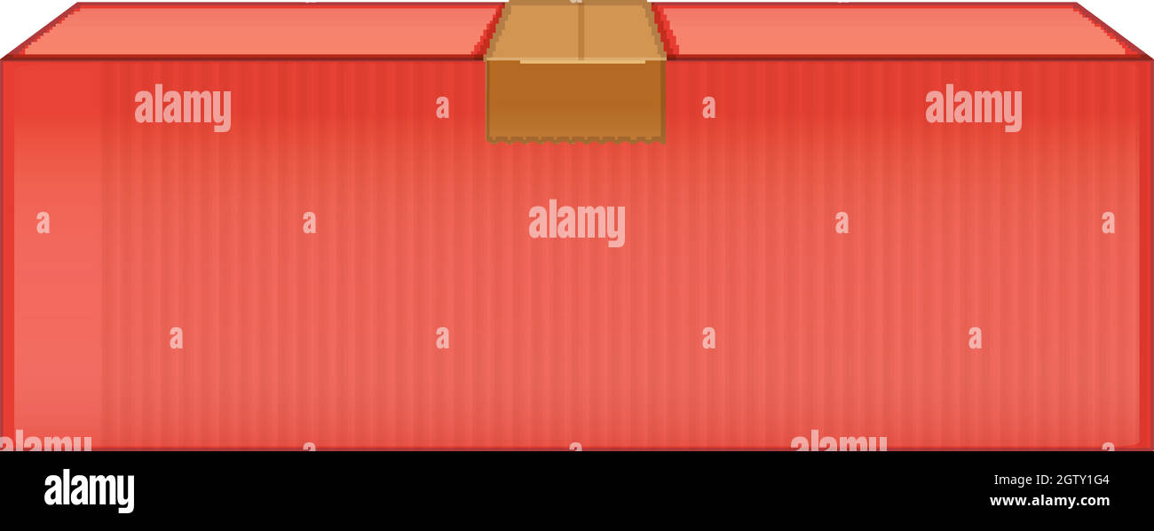 Red box with brown tape on white background Stock Vector Image & Art ...