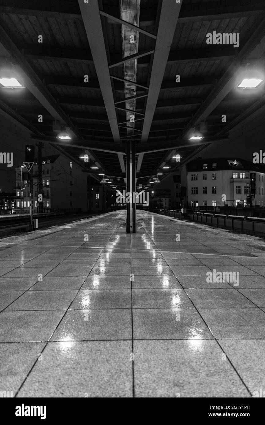 Trainstation By Night High Resolution Stock Photography and Images - Alamy