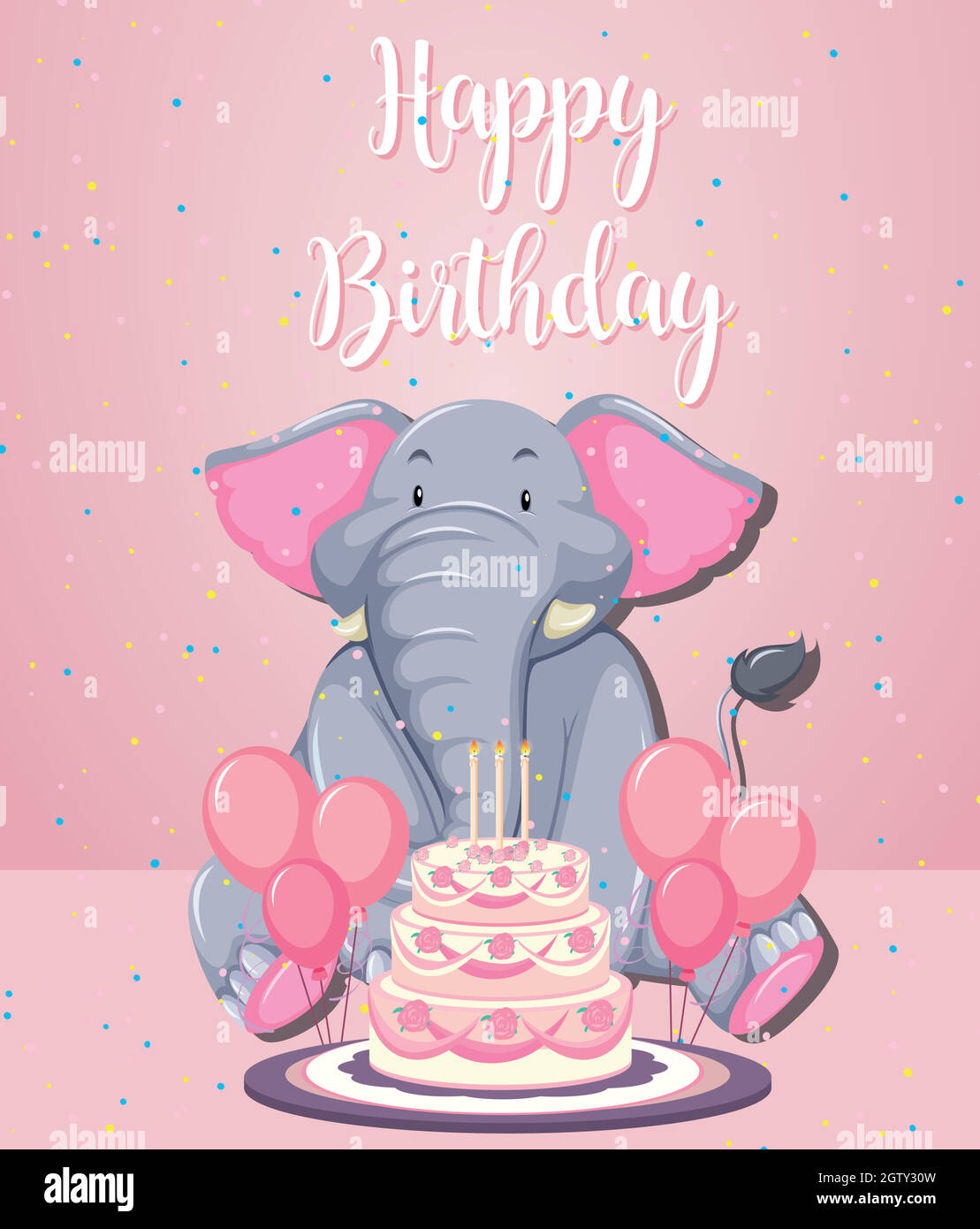 Happy Birthday Pink Elephant