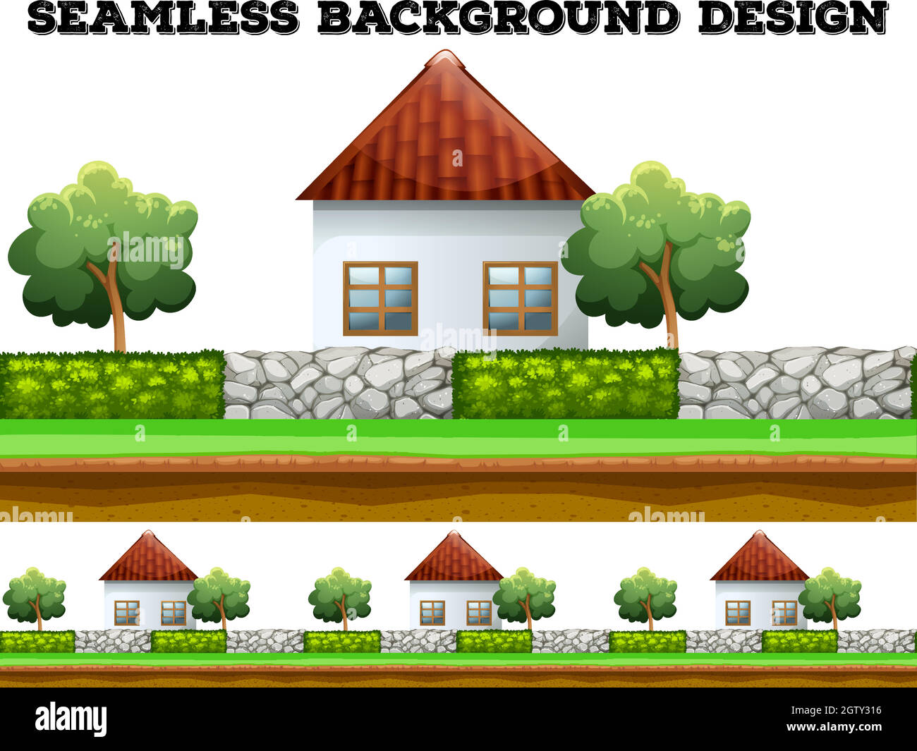 Seamless background design with houses Stock Vector Image & Art - Alamy