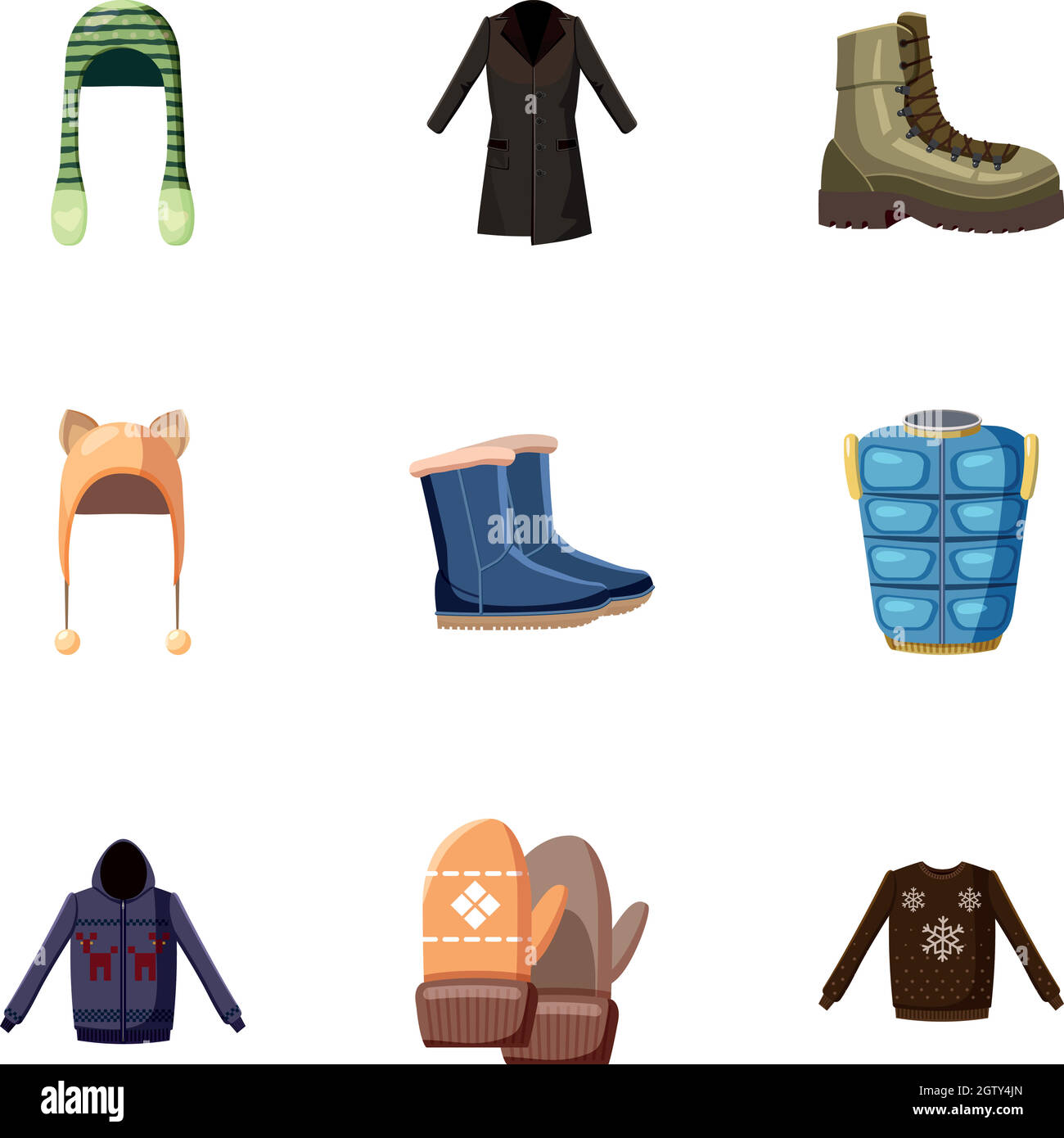 Clothing icons set, cartoon style Stock Vector Image & Art - Alamy