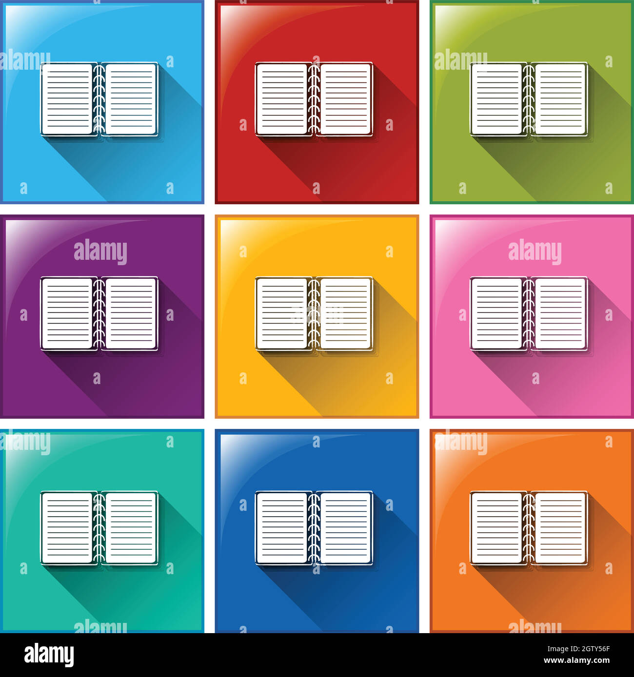 Notebook white background Stock Vector Images - Alamy
