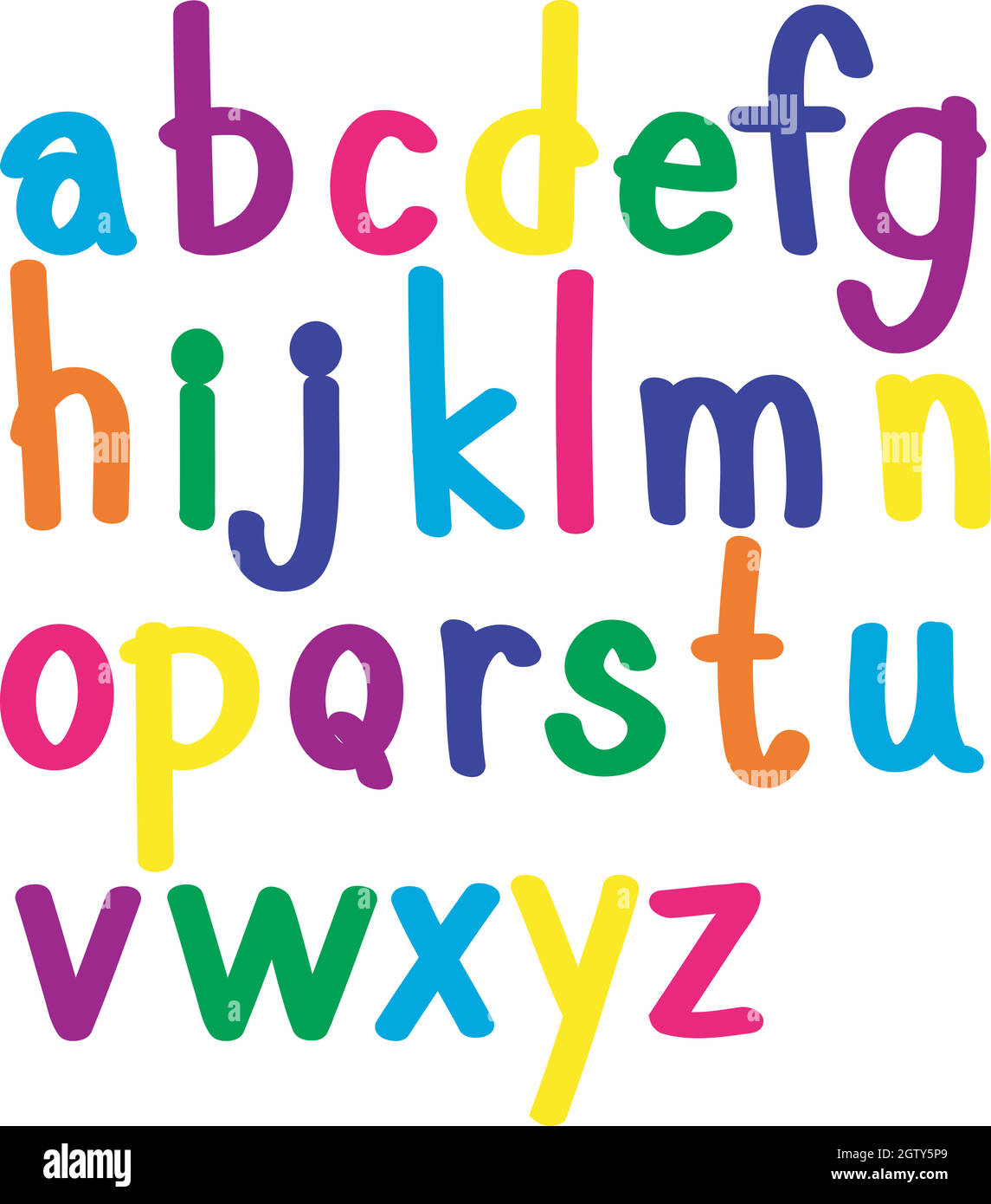 English alphabets in many colors Stock Vector Image & Art - Alamy