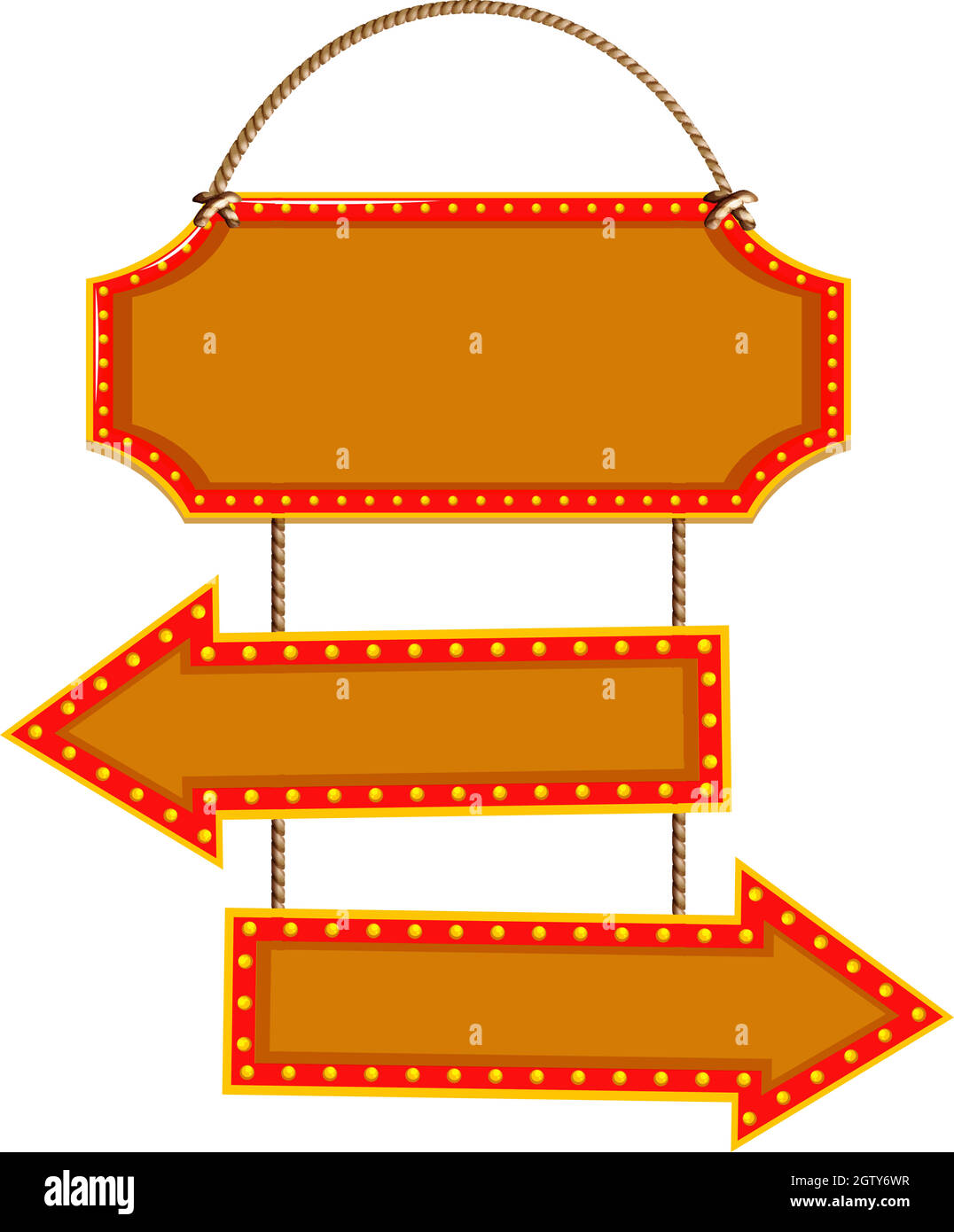 Sign template with arrow going left and right Stock Vector Image & Art ...