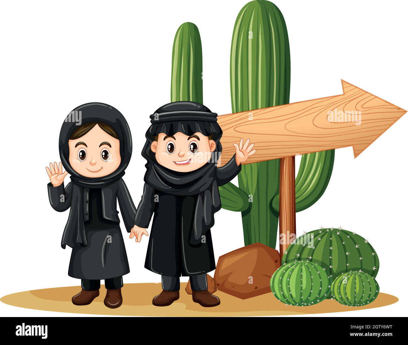 Arab boy drawing Stock Vector Images - Alamy