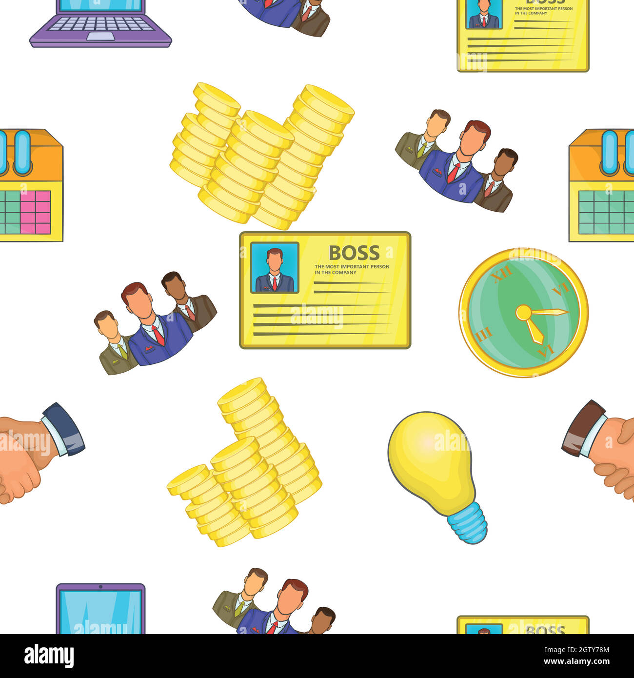 Business pattern, cartoon style Stock Vector Image & Art - Alamy