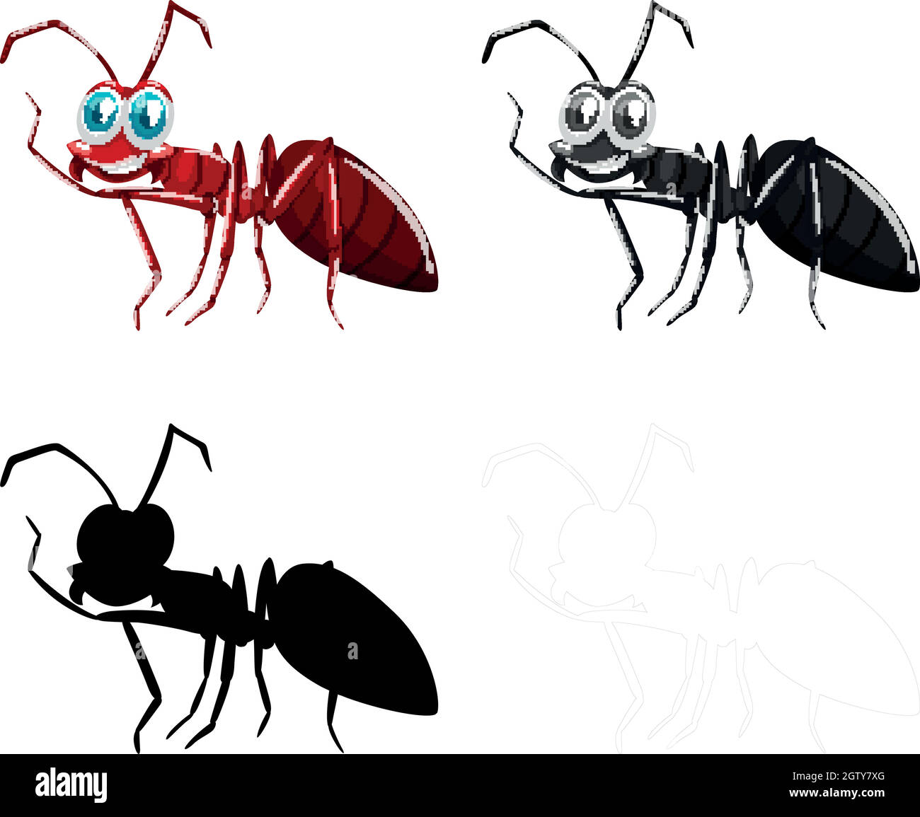Set of ant character Stock Vector Image & Art - Alamy