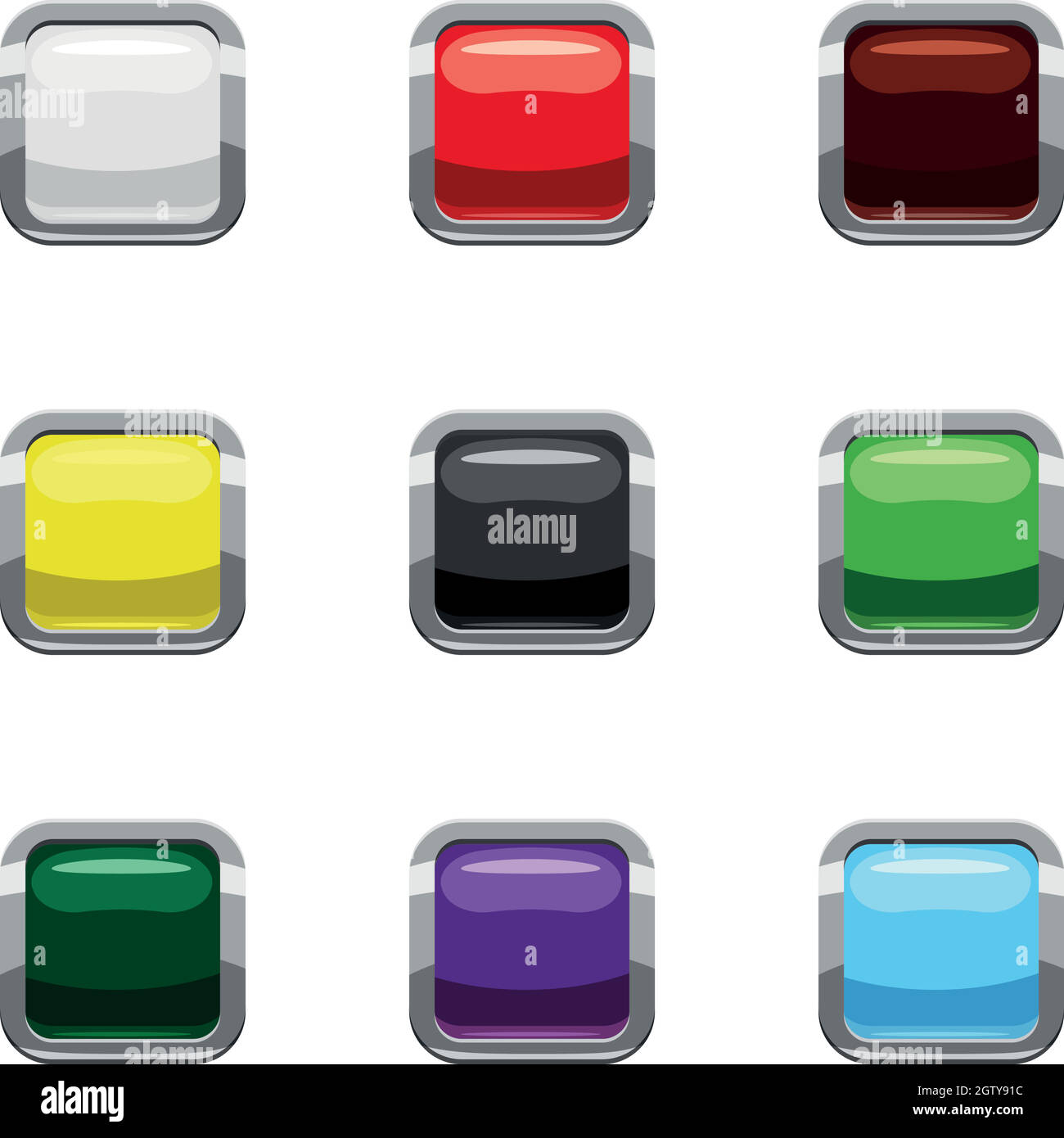 Selection buttons icons set, cartoon style Stock Vector Image & Art - Alamy