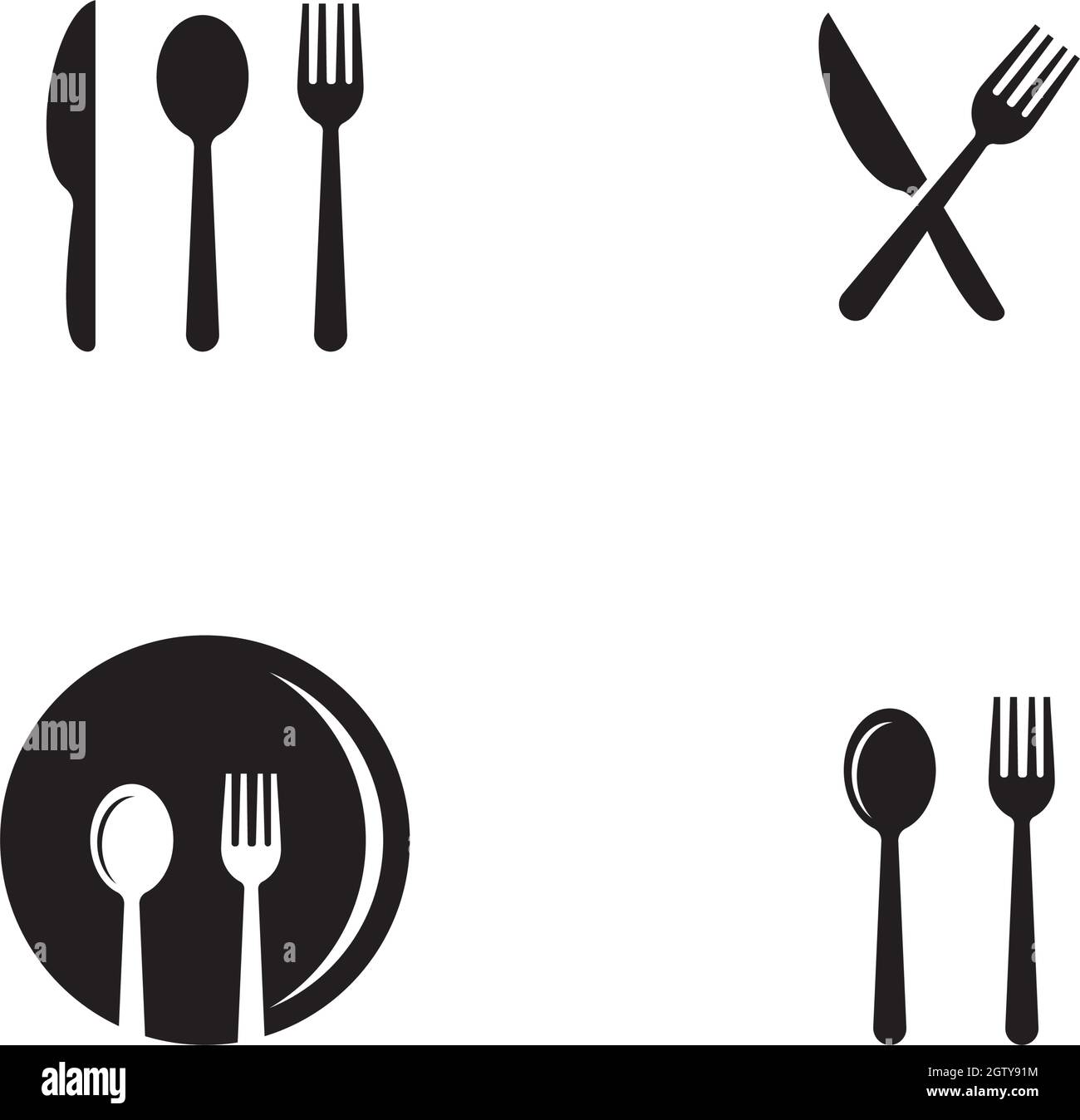fork and spoon icon vector template Stock Vector Image & Art - Alamy