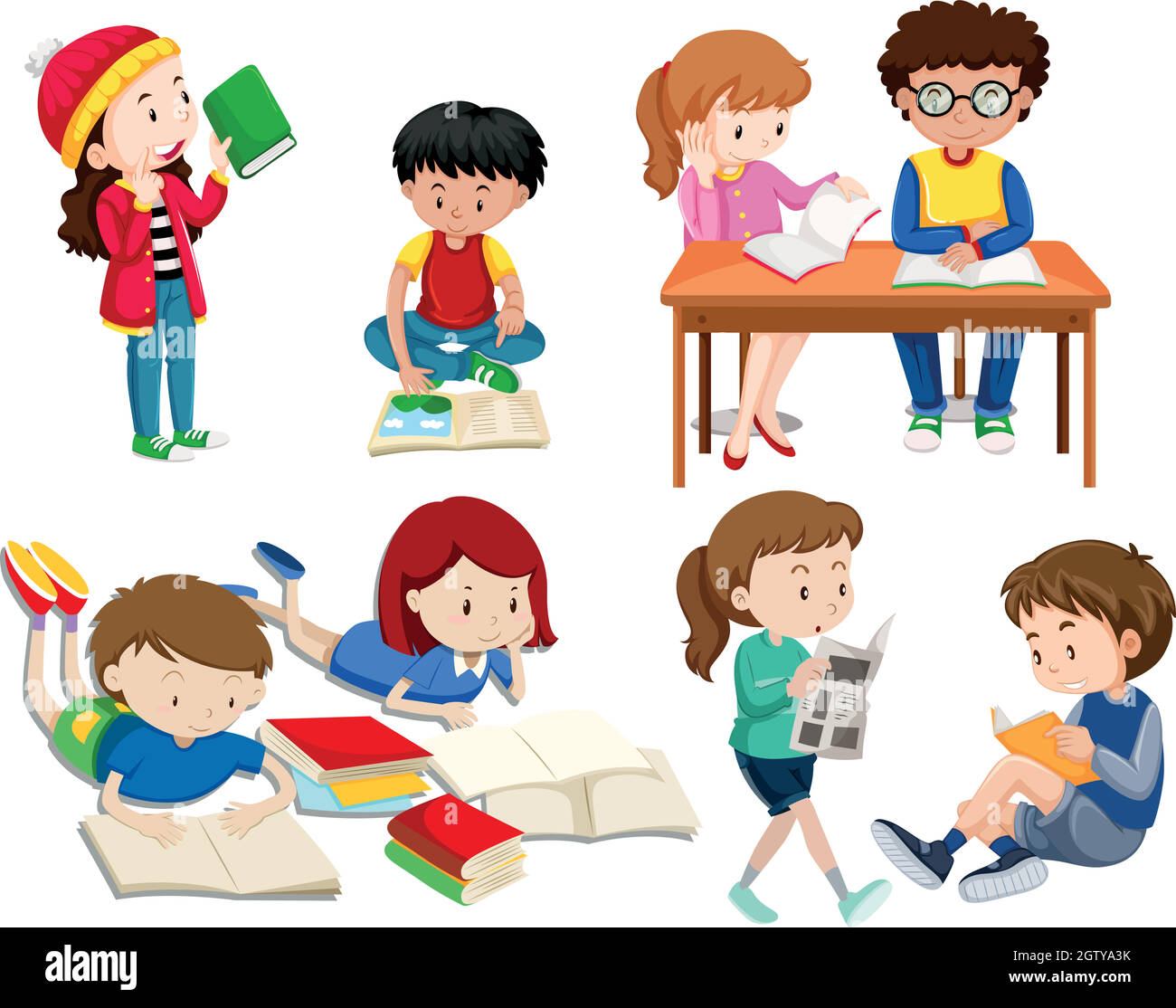 A Set of Good Students Stock Vector Image & Art - Alamy