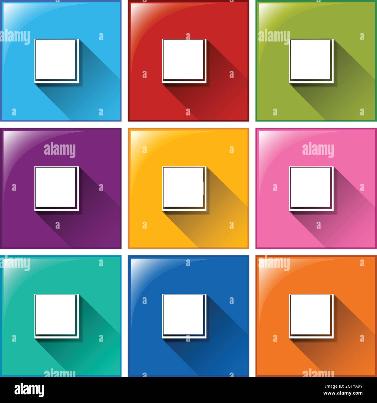 Icons with empty square templates Stock Vector Image & Art - Alamy