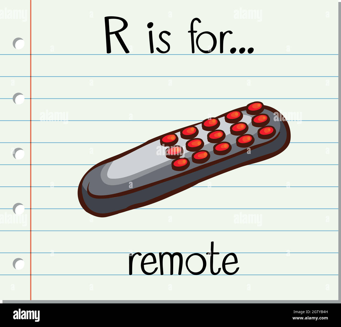 Flashcard letter R is for remote Stock Vector Image & Art - Alamy