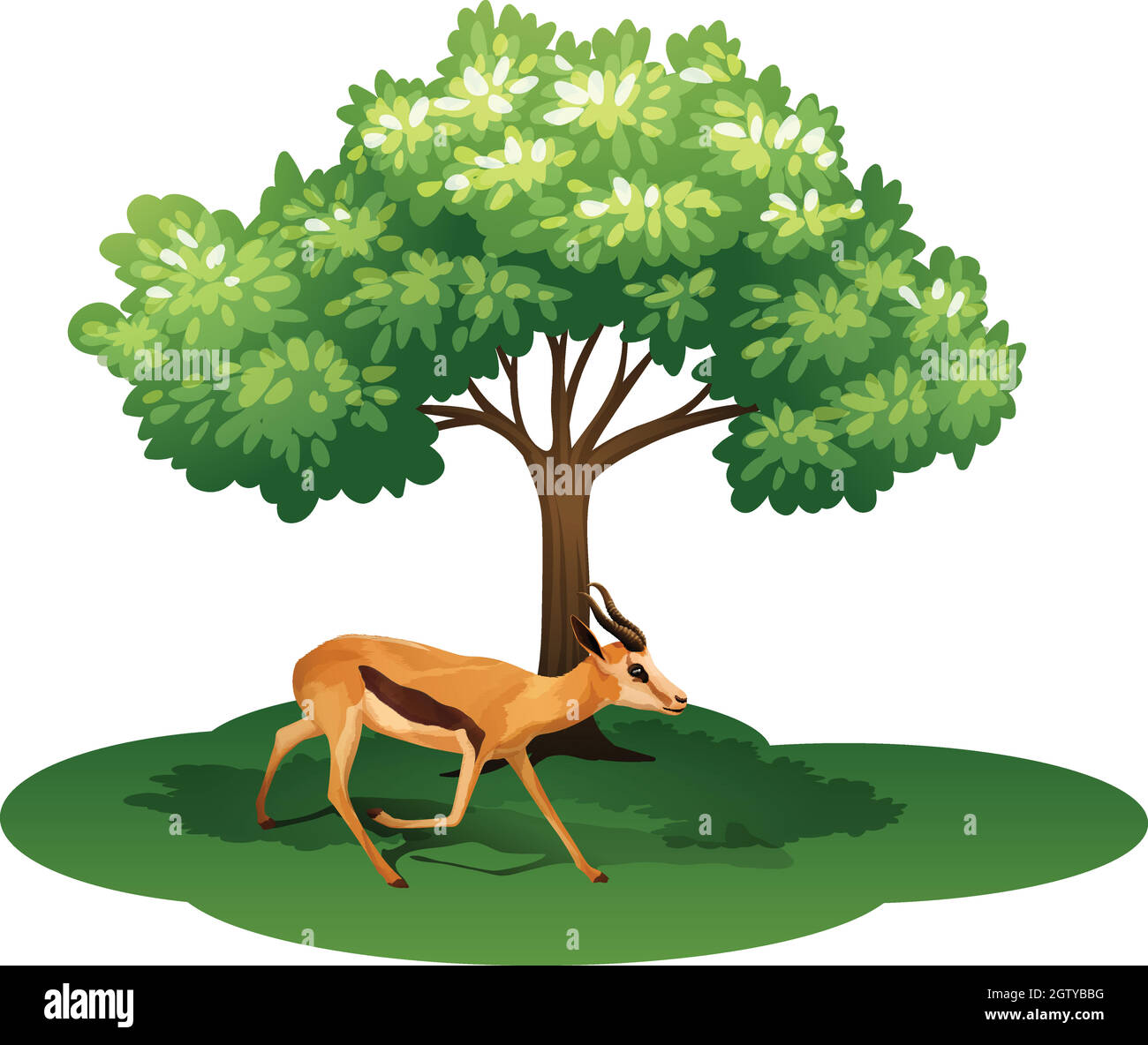 Deer under tree hi-res stock photography and images - Alamy
