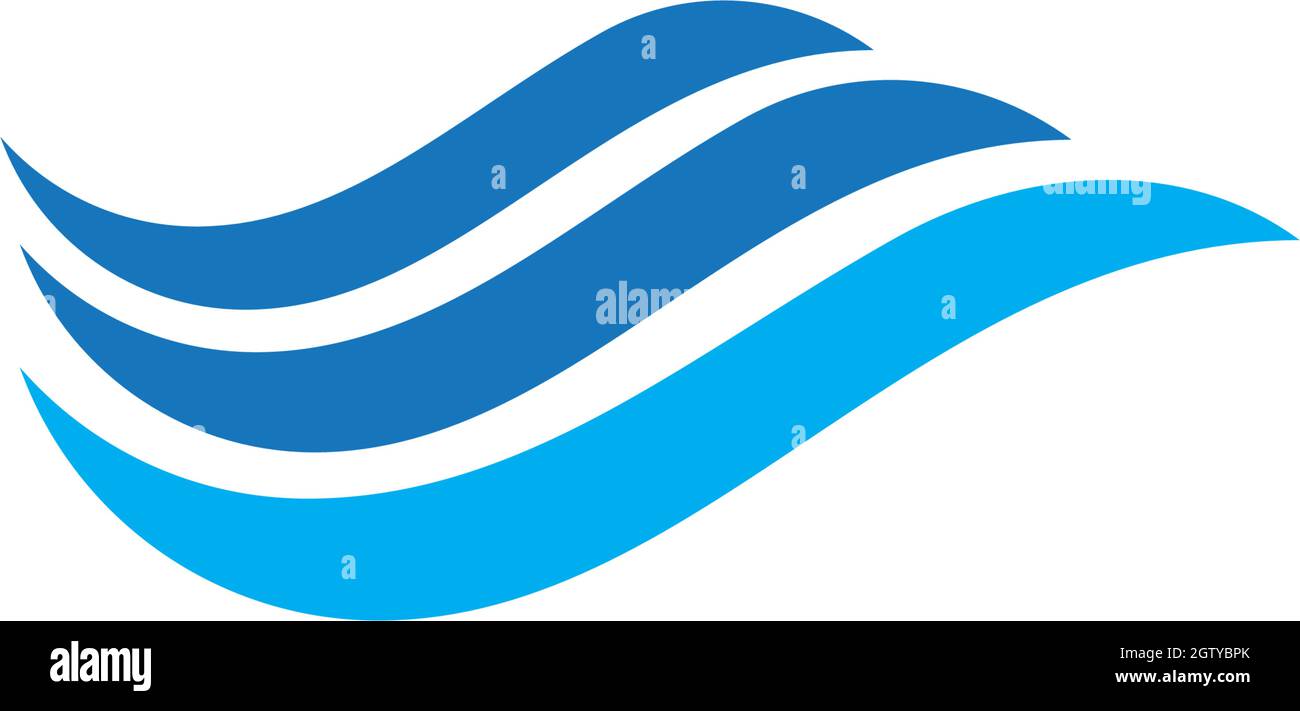 Water Wave symbol and icon Logo Template vector Stock Vector Image ...
