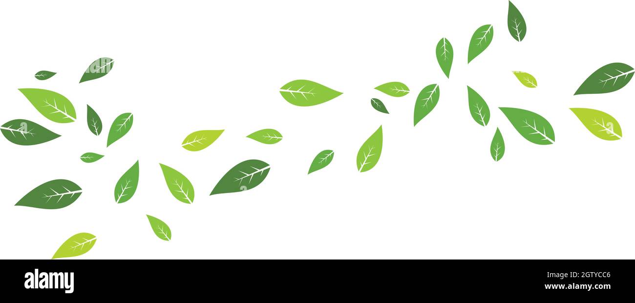 green leaf background, ecology nature element vector icon Stock Vector ...