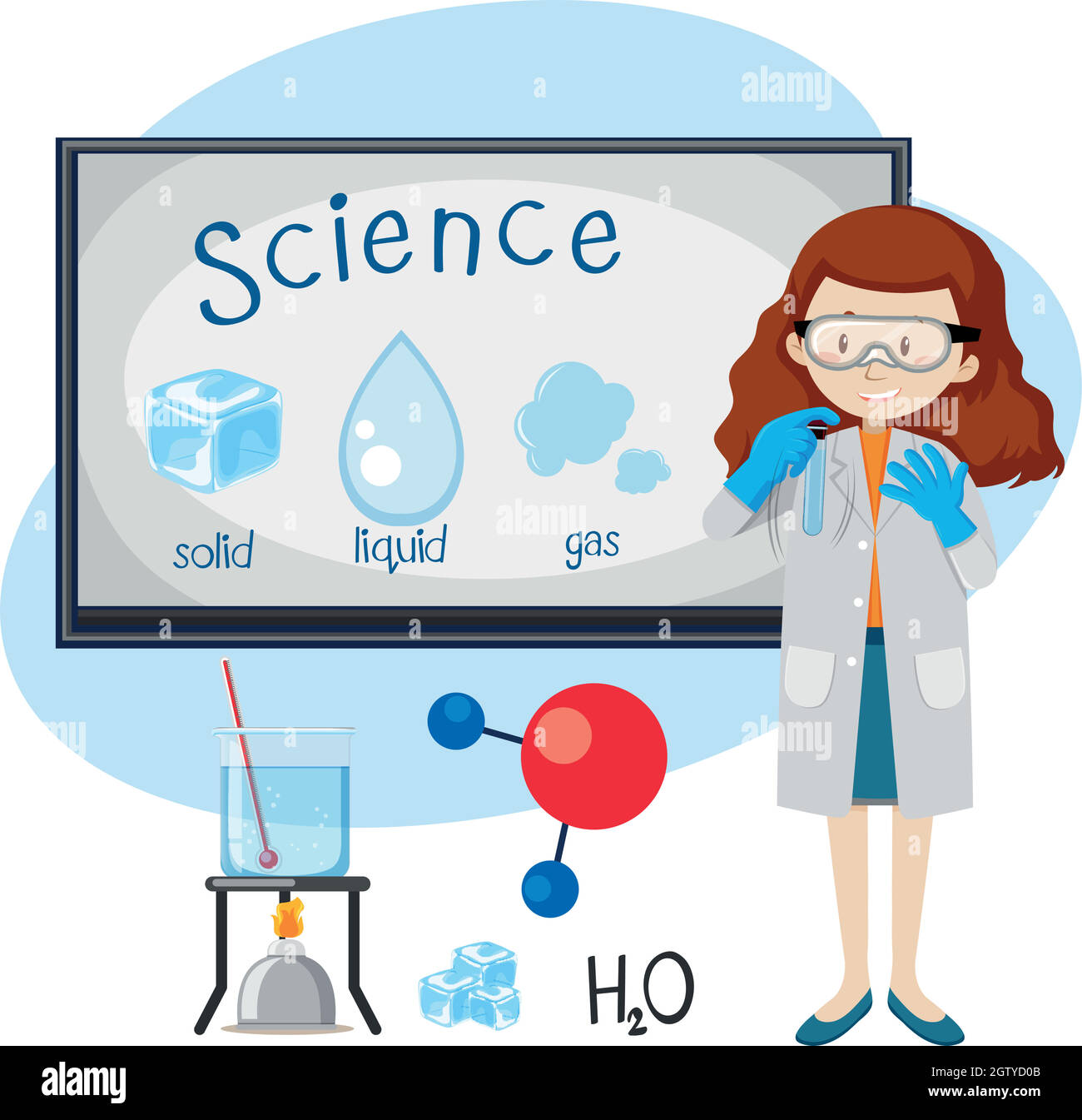 Science teacher drawing chemical Stock Vector Images - Alamy