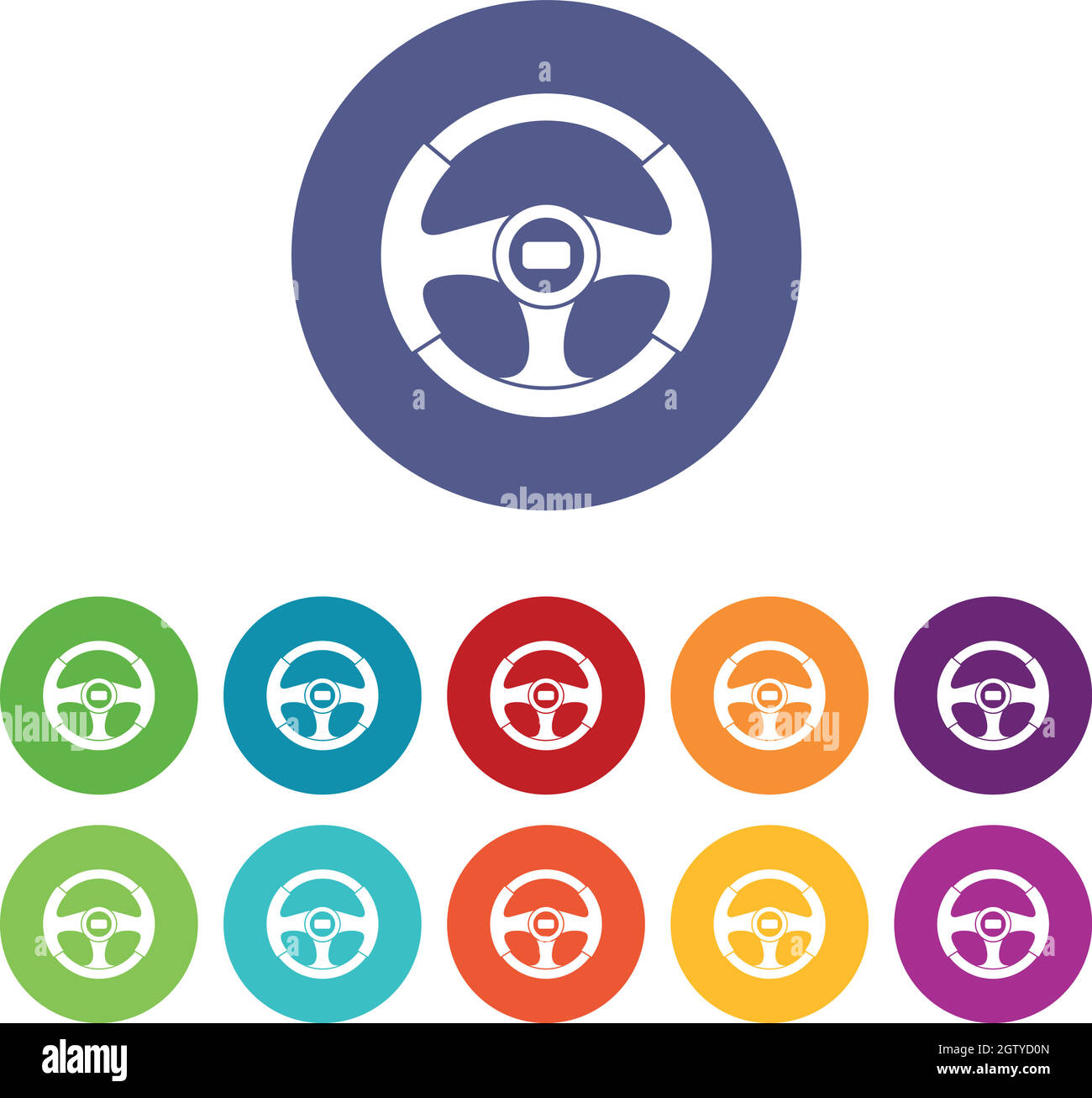 Car steering wheel set icons Stock Vector Image & Art - Alamy
