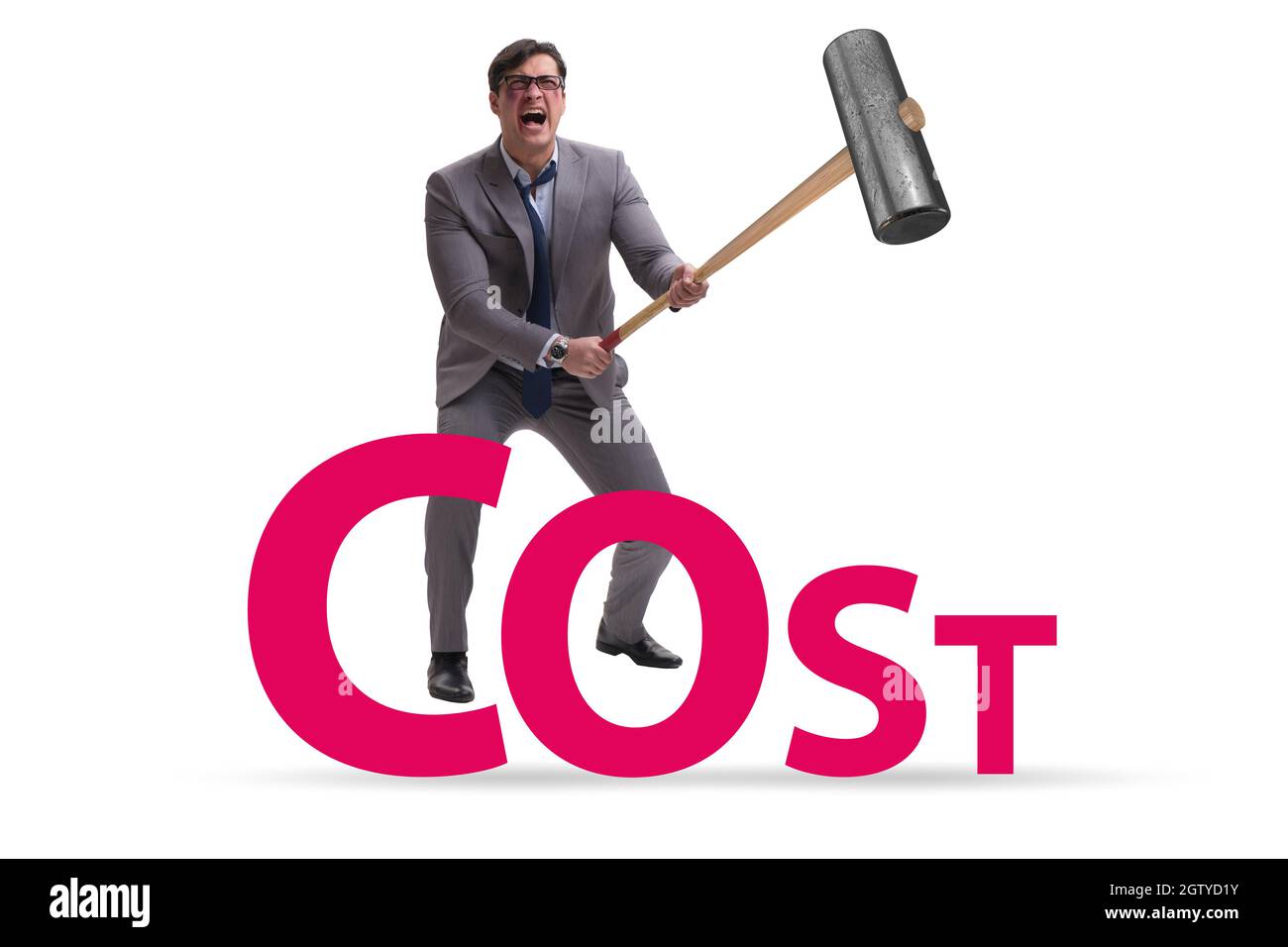 Cost optimisation concept with the falling costs Stock Photo - Alamy