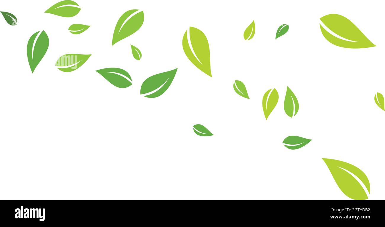 green leaf background, ecology nature element vector icon Stock Vector ...