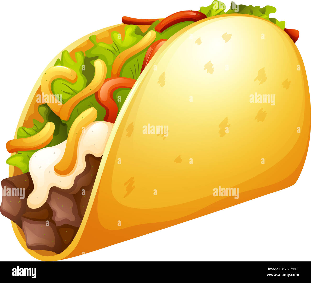 Taco crispy crunchy Stock Vector Images - Alamy