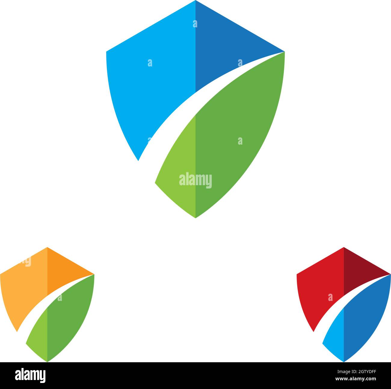 Shield symbol logo template vector illustration Stock Vector Image ...